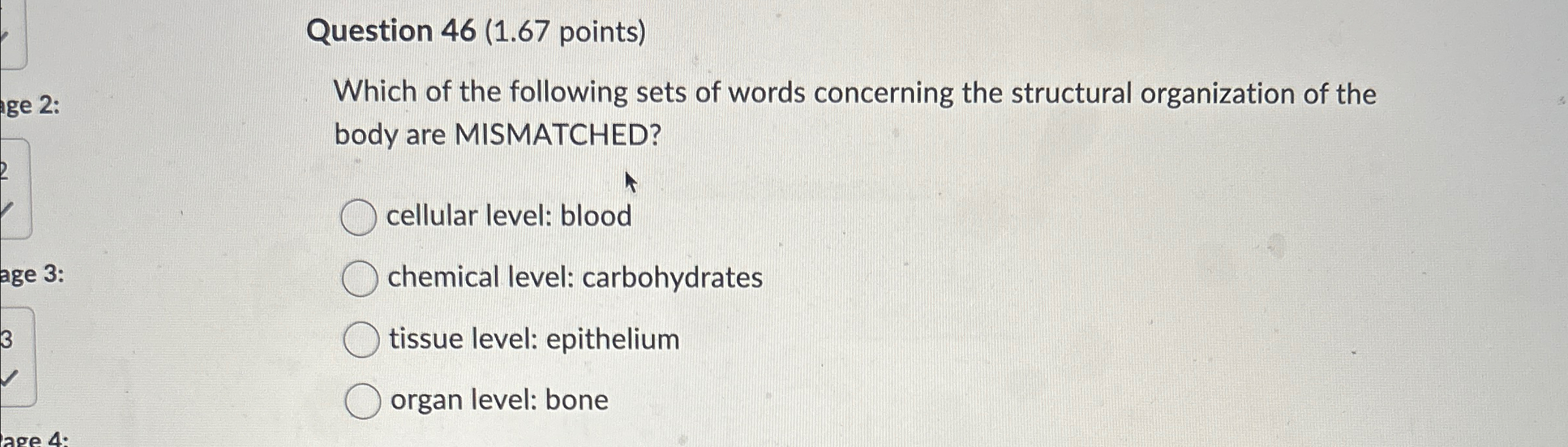 Solved Question 46 (1.67 ﻿points)Which of the following sets | Chegg.com