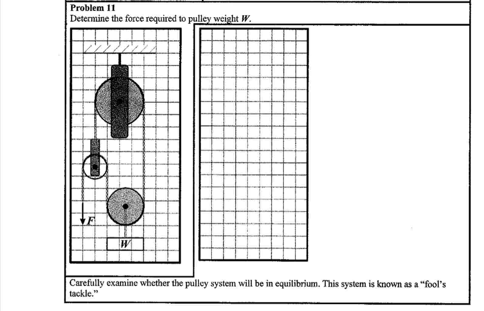 Solved Problem 11Determine the force required to pulley | Chegg.com