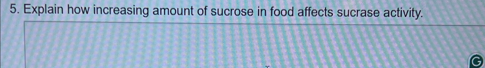 Solved Explain how increasing amount of sucrose in food | Chegg.com
