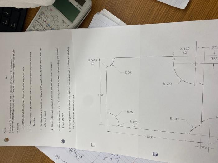 NEED CNC PROGRAM | Chegg.com NEED CNC PROGRAM | Chegg.com