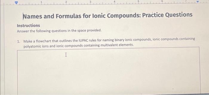 Solved 3 5 Names and Formulas for lonic Compounds: Practice | Chegg.com