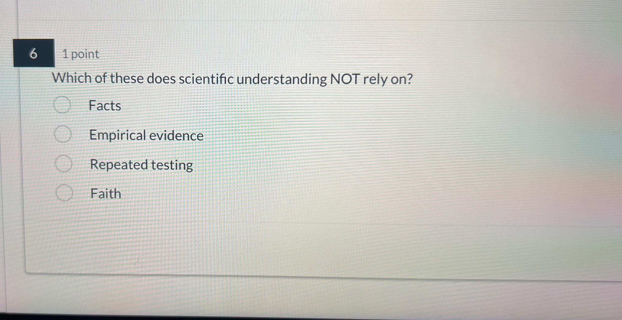 Solved 61 ﻿pointWhich of these does scientific understanding | Chegg.com