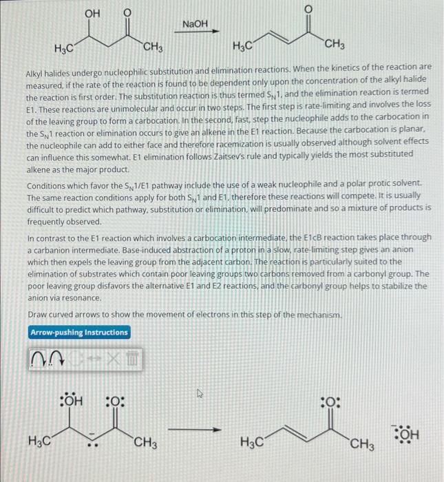 Solved NaOHCH3C∼ Alkyl halides undergo nucleophilic | Chegg.com