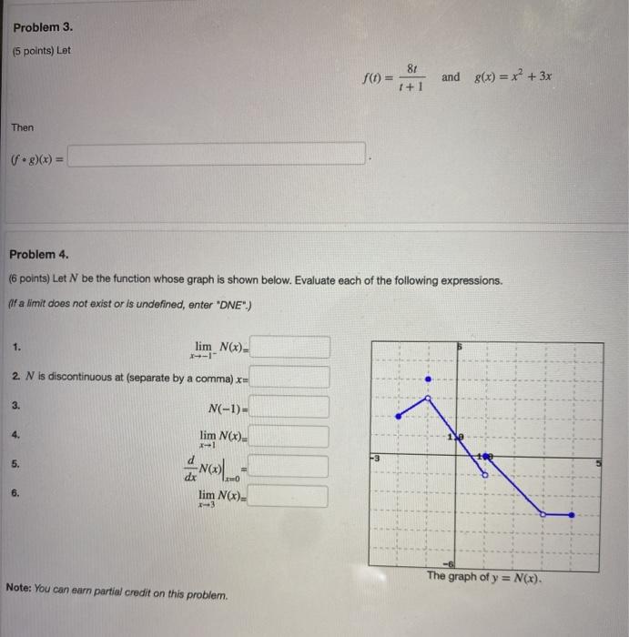 Solved Problem 3. (5 points) Let 81 f(1) = 1+1 and g(x) = x2 | Chegg.com Solved Problem 3. (5 points) Let 81 f(1) = 1+1 and g(x) = x2 | Chegg.com
