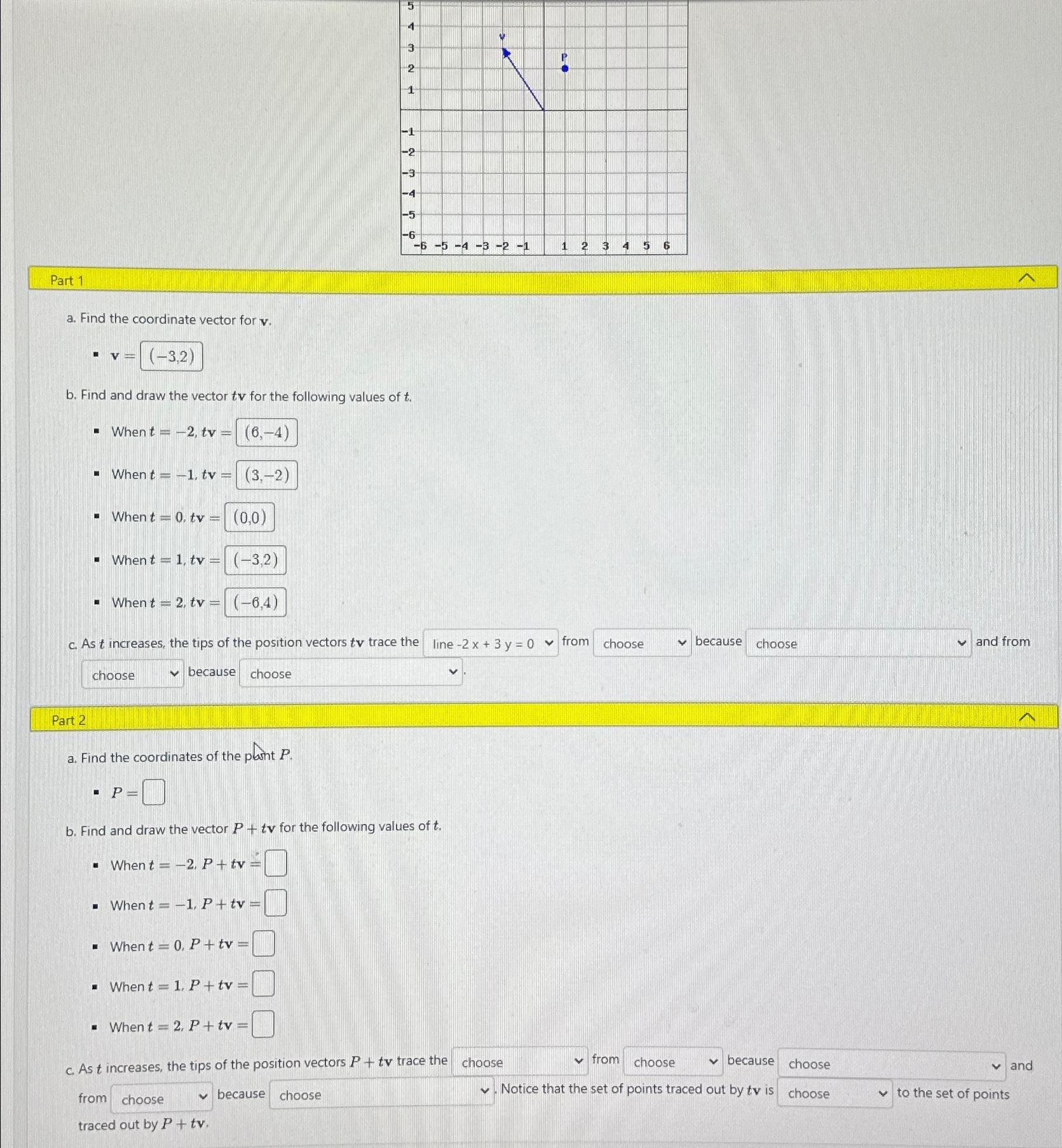 Part 1a. ﻿Find the coordinate vector for v.v=b. ﻿Find | Chegg.com