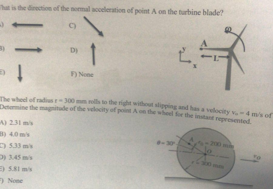 Solved What is the direction of the normal acceleration of | Chegg.com