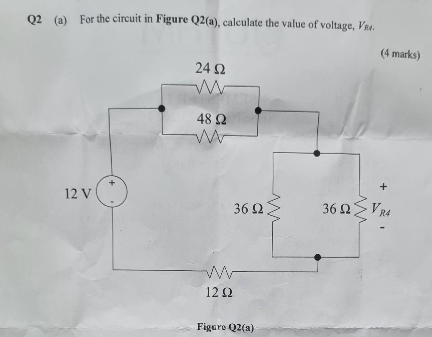 Solved Q2 (a) For the circuit in Figure Q2(a), calculate the | Chegg.com