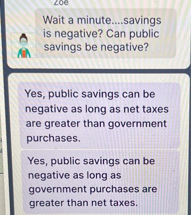 Solved Wait a minute....savings is negative? Can public | Chegg.com