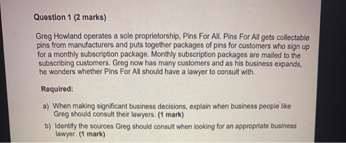 Solved Greg Howland operates a sole proprietorshipPins For | Chegg.com