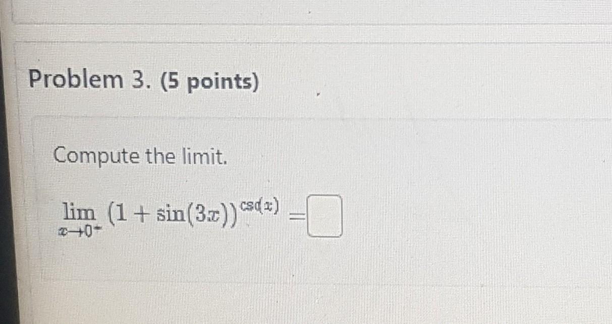 Solved Compute the limit. \\[ \\lim _{x \\rightarrow | Chegg.com