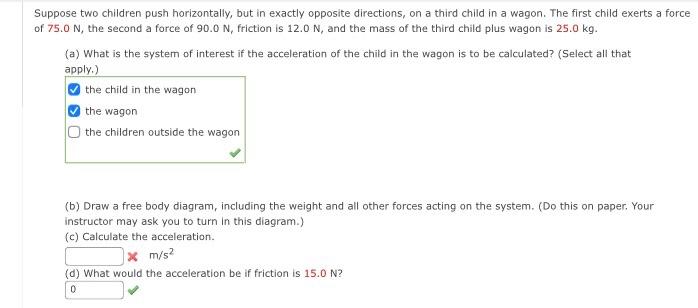 Solved Suppose two children push horizontally, but in | Chegg.com