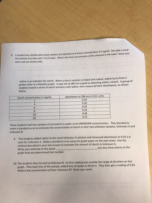 Solved Name Lab Section Due date Homework: Concentrations | Chegg.com