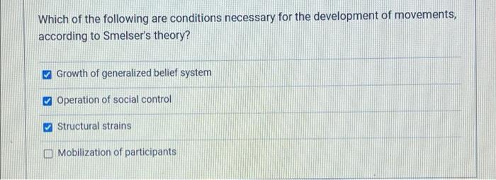 Solved Which of the following are conditions necessary for | Chegg.com