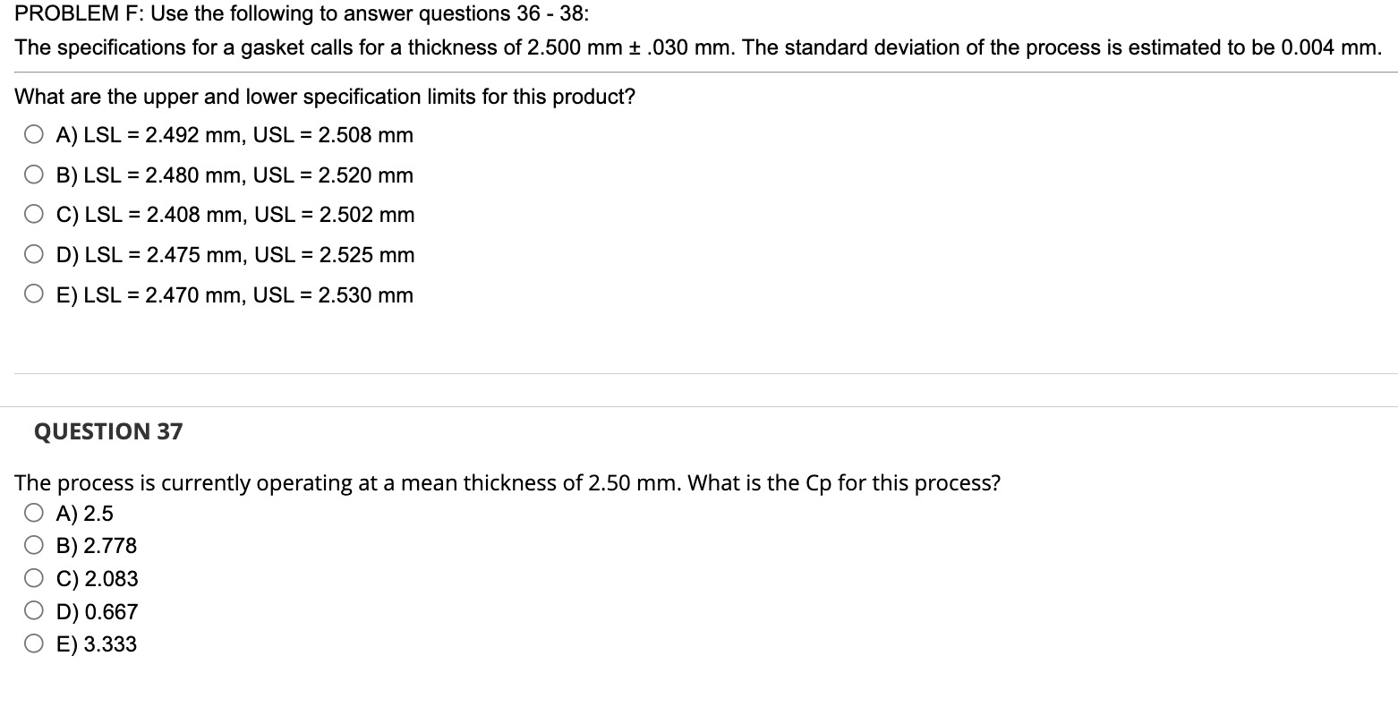 Solved QUESTION 37The process is currently operating at a | Chegg.com