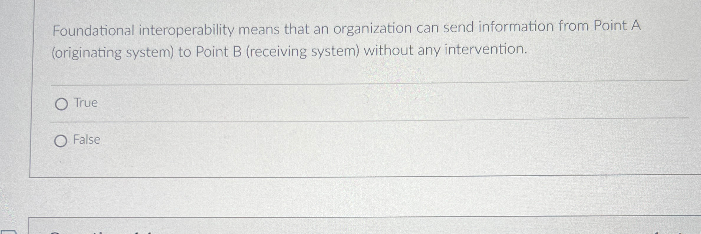 Solved Foundational interoperability means that an | Chegg.com