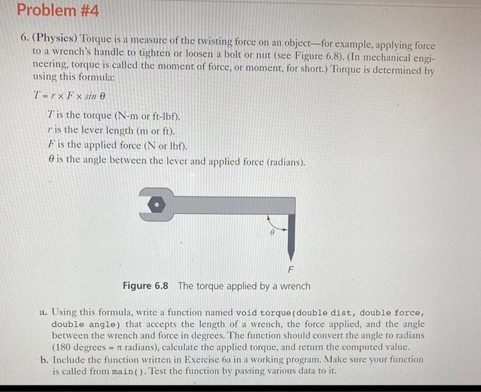 Solved (Physies) Torque is a measure of the twisting force | Chegg.com