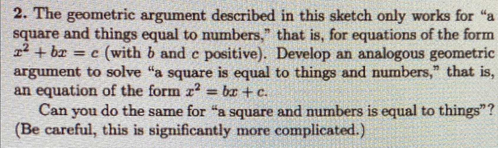 Solved The geometric argument described in this sketch only | Chegg.com