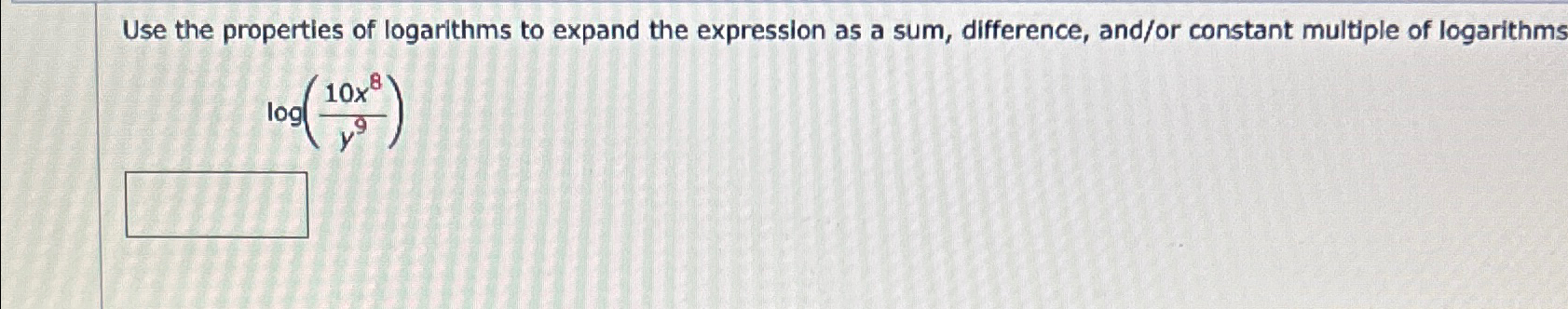 Solved Use the properties of logarithms to expand the | Chegg.com