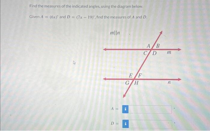 Solved Find the measures of the indicated angles, using the | Chegg.com