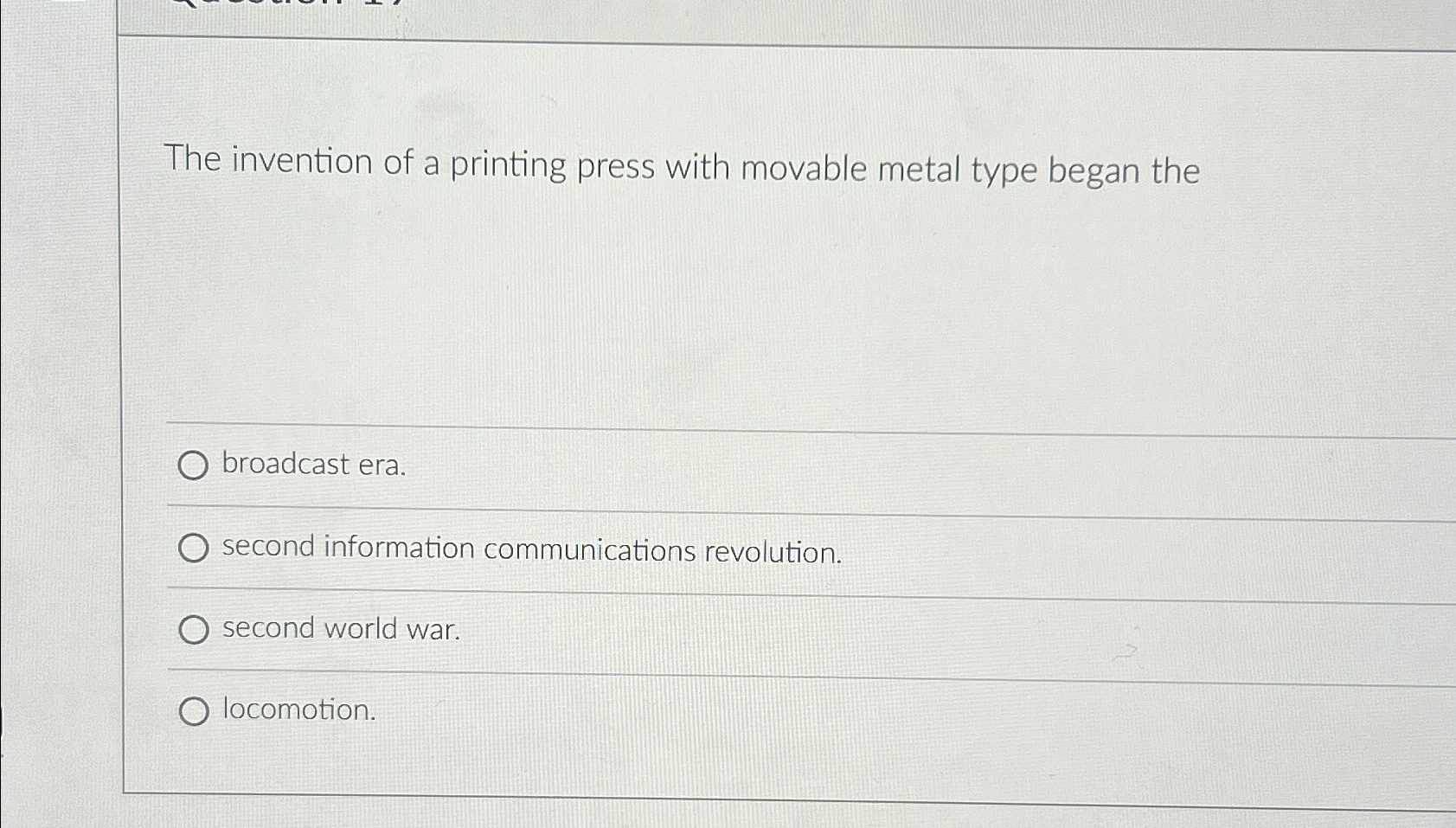 Solved The invention of a printing press with movable metal | Chegg.com