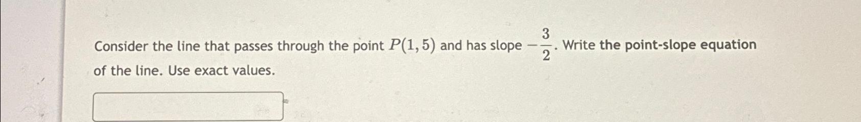 Solved Consider the line that passes through the point | Chegg.com