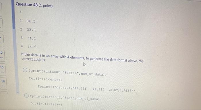 Solved The command to open a file named sensor.txt to read | Chegg.com