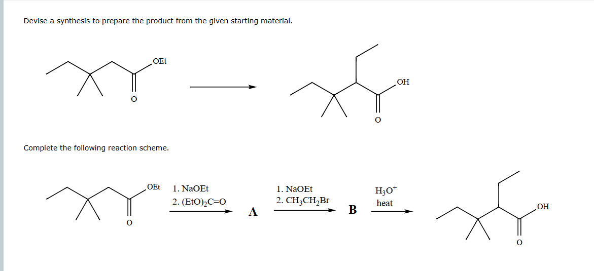 Solved Devise a synthesis to prepare the product from the | Chegg.com