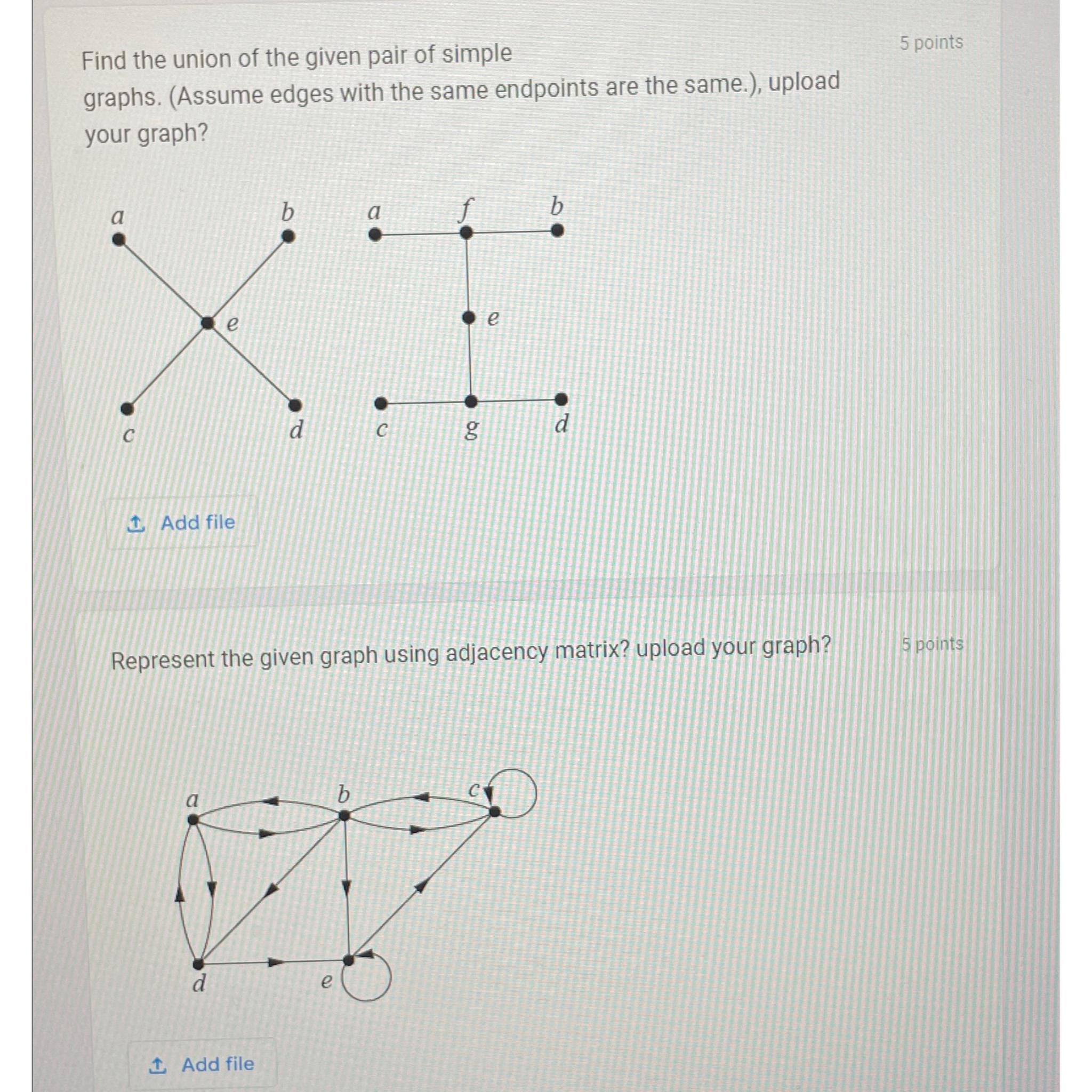 Solved Find the union of the given pair of simple5 ﻿points | Chegg.com