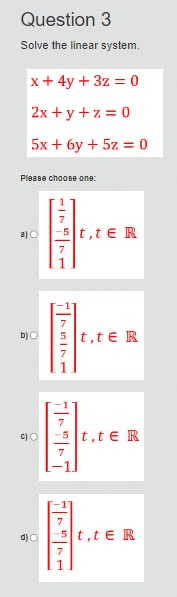 Solved Question 3Solve the linear | Chegg.com