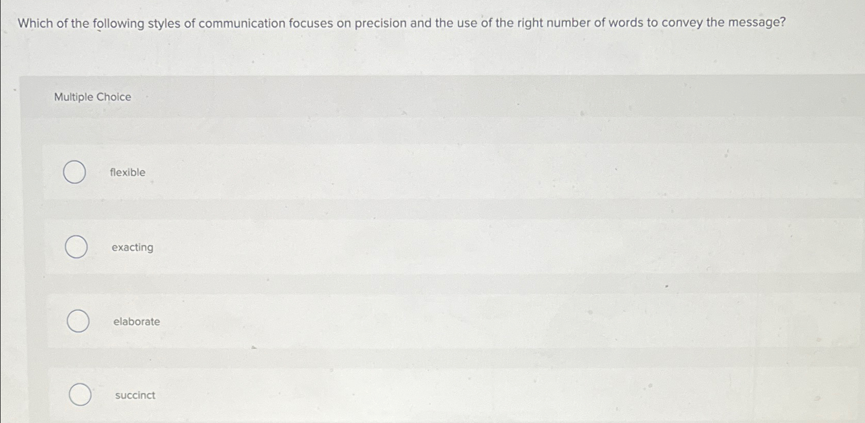 Solved Which of the following styles of communication | Chegg.com