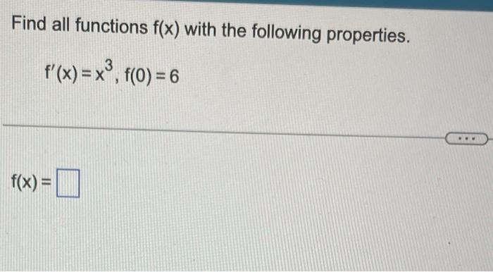 Solved Find all functions f(x) with the following | Chegg.com