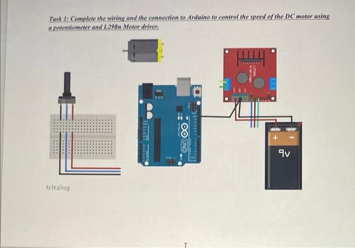 Solved Task 1: Complete the wiring and the connecrion to | Chegg.com
