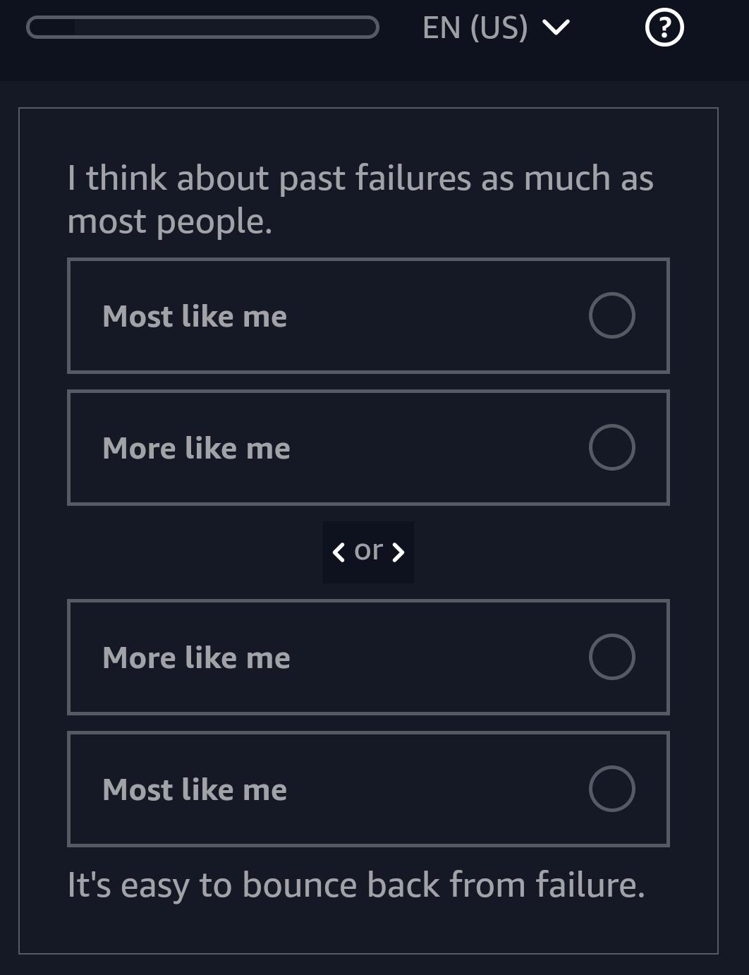 Solved I think about past failures as much as most | Chegg.com