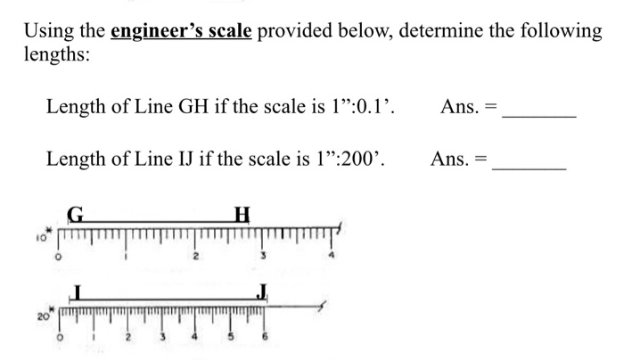 Solved Using the engineer's scale provided below, determine | Chegg.com