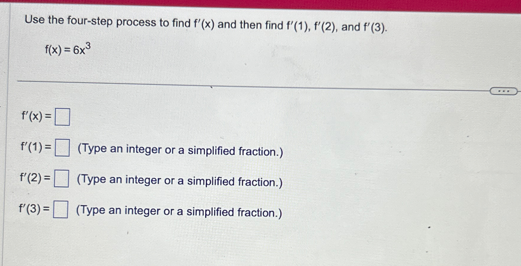 Solved Use the four-step process to find f'(x) ﻿and then | Chegg.com