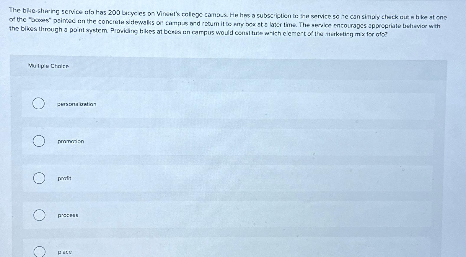 Solved The bike-sharing service ofo has 200 ﻿bicycles on | Chegg.com