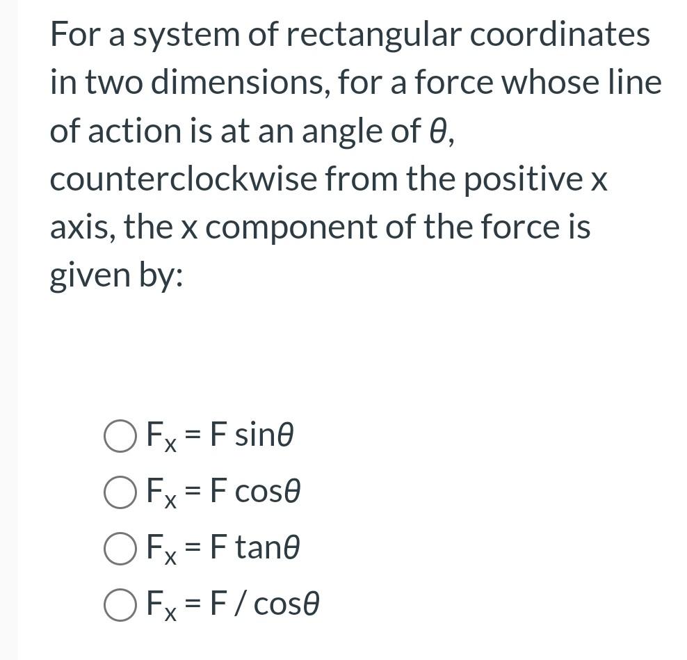 Solved For a system of rectangular coordinates in two | Chegg.com