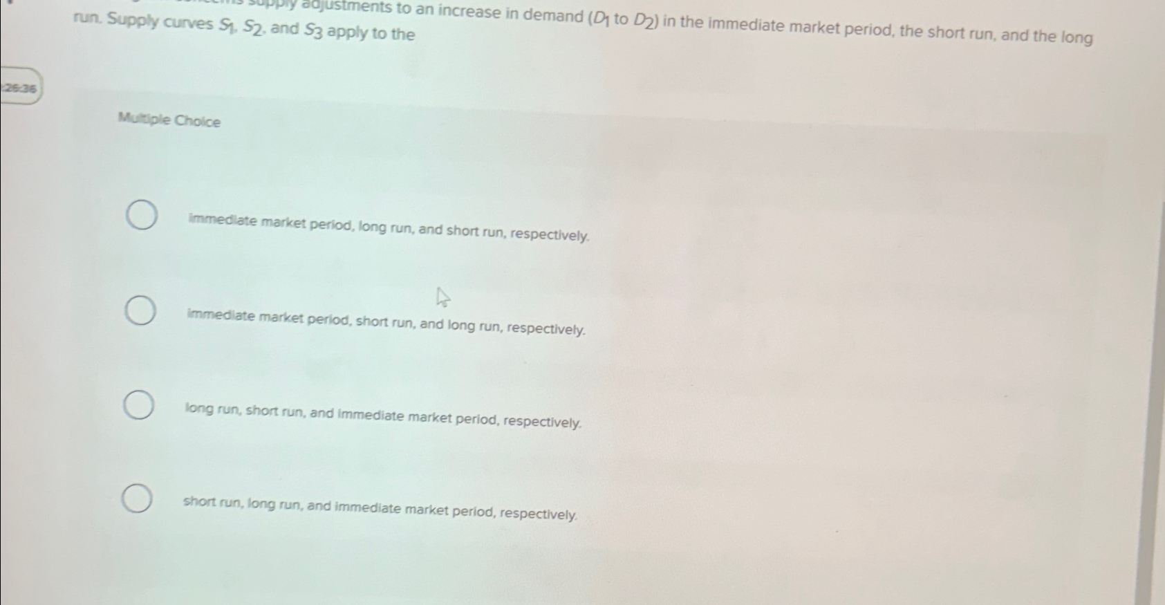 Solved run. Supply curves S1,S2, ﻿and S3 ﻿apply to | Chegg.com