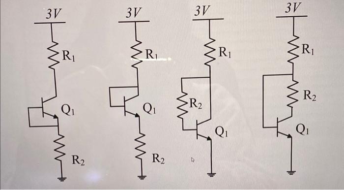 Solved (R1=1k ohm, R2=1k ohm, beta=100, Is=5^10*-17, | Chegg.com
