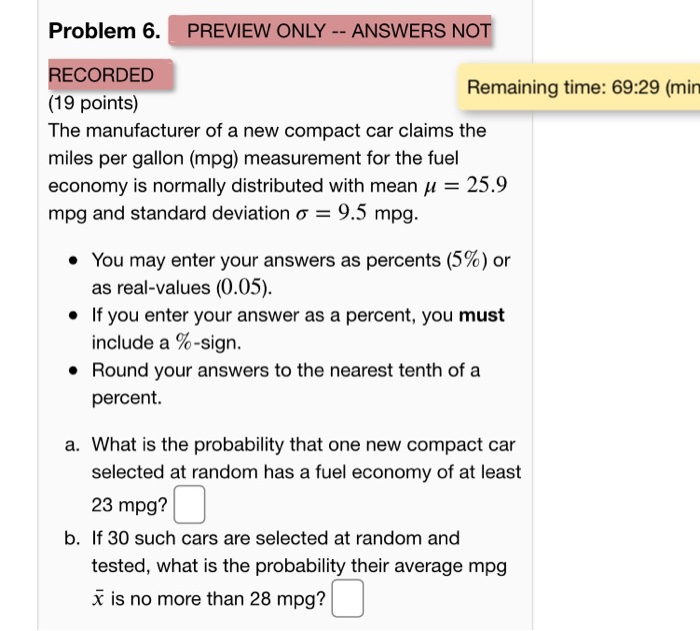Solved Problem 6. PREVIEW ONLY -- ANSWERS NOT RECORDED | Chegg.com