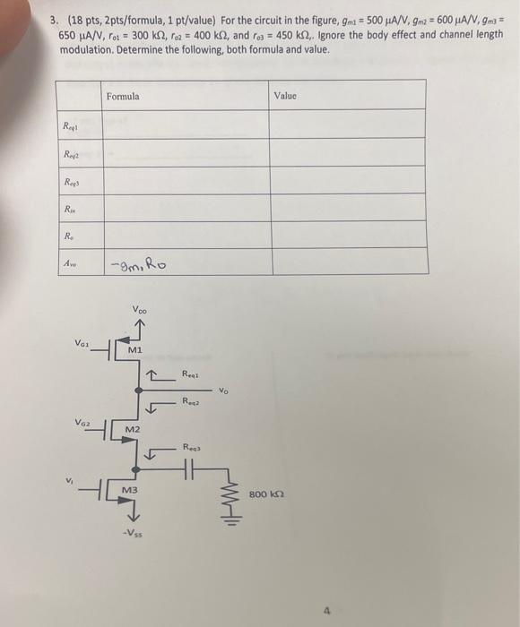 Solved 3. (18 pts, 2pts/ formula, 1pt/ value) For the | Chegg.com Solved 3. (18 pts, 2pts/ formula, 1pt/ value) For the | Chegg.com