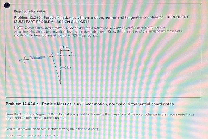 Required information Problem 12.046. Particle | Chegg.com