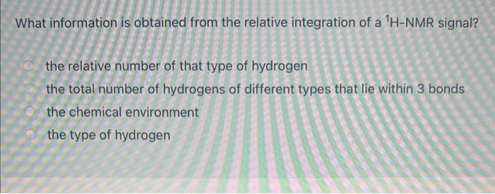 Solved What information is obtained from the relative | Chegg.com