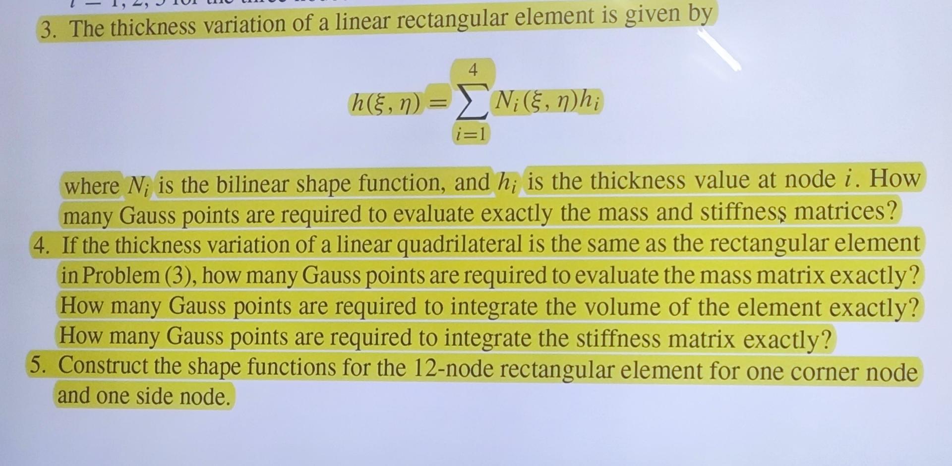 The thickness variation of a linear rectangular | Chegg.com