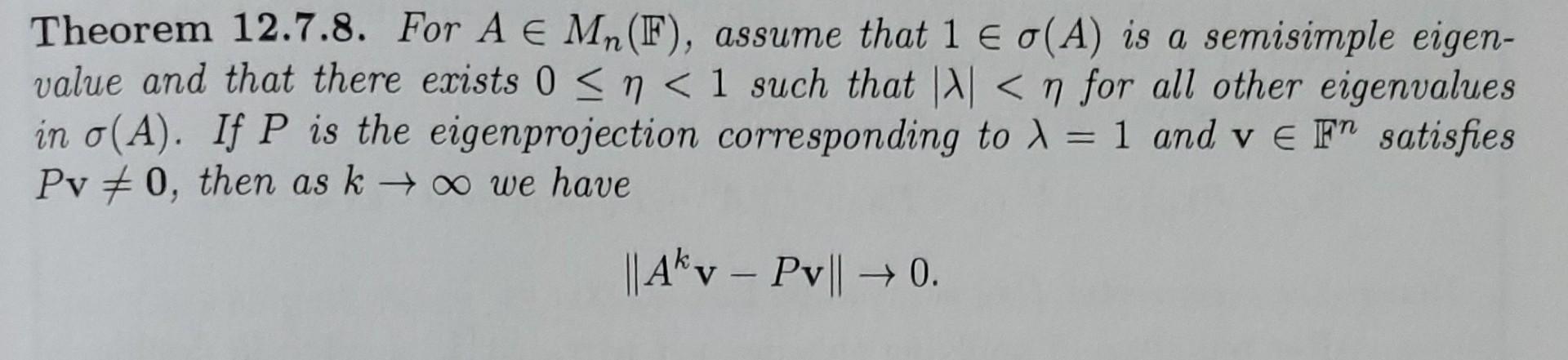 Solved Let B∈Mn(F). Assume λ∈σ(B) is a semisimple eigenvalue | Chegg.com
