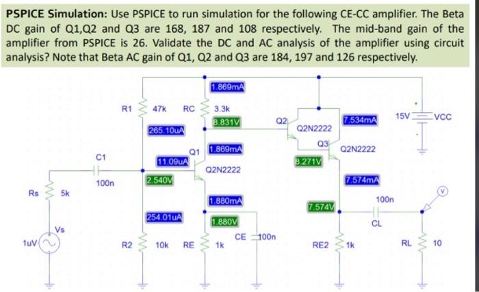 Solved PSPICE Simulation: Use PSPICE to run simulation for | Chegg.com