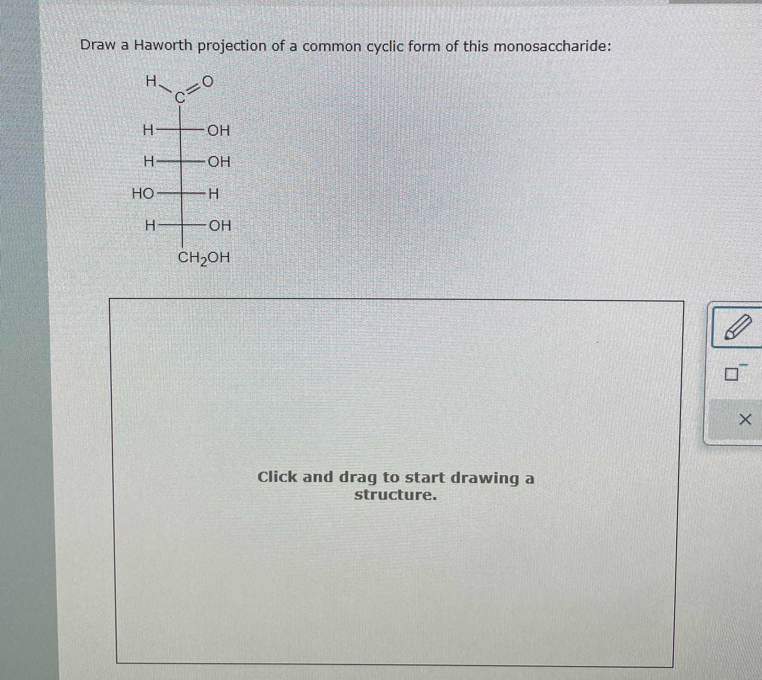 Solved Draw a Haworth projection of a common cyclic form of | Chegg.com