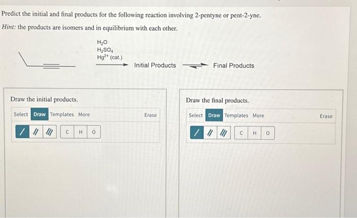 Solved Predict the initial and final products for the | Chegg.com