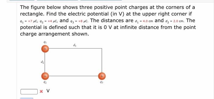 Solved The figure below shows three positive point charges | Chegg.com