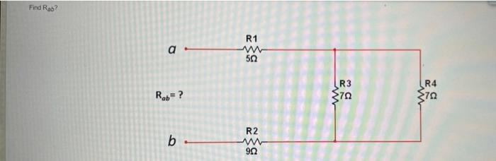 Solved Find Rab? a R1 w 502 R3 R4 702 Reb? 370 R2 b. b 902 | Chegg.com